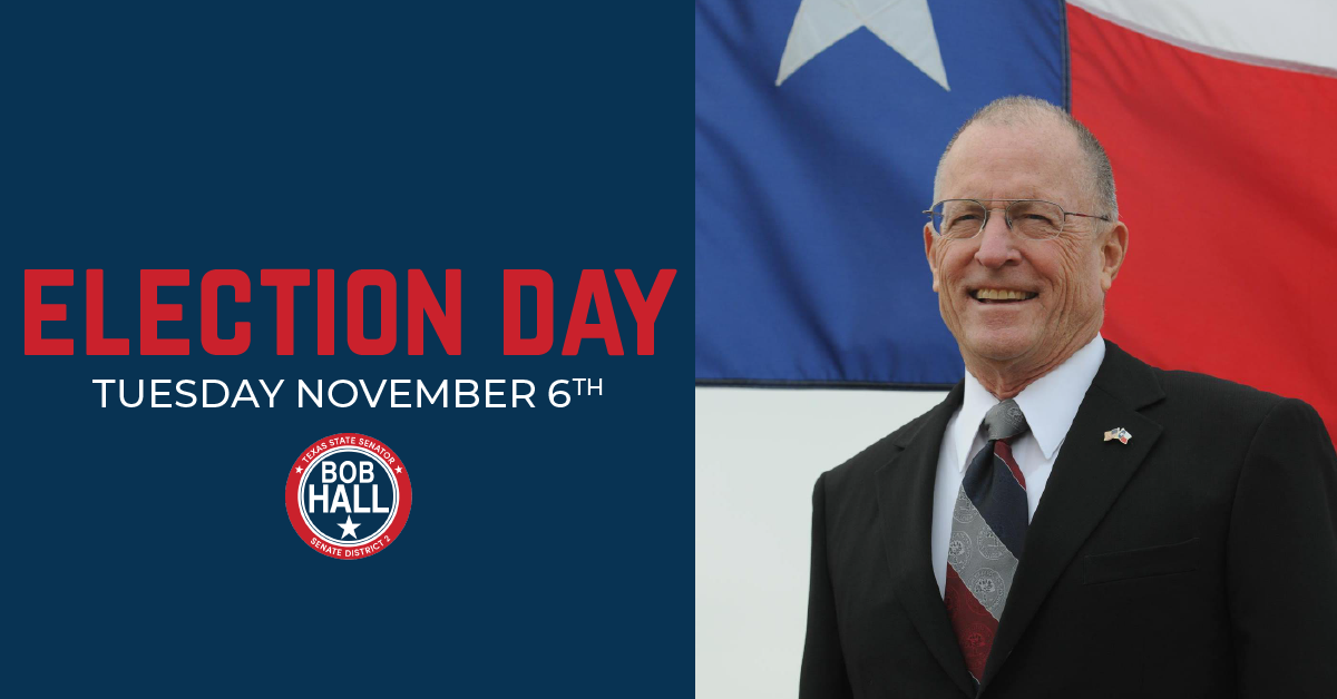 Election Day Voting for Bob Hall | Senator Bob Hall | Constitutional ...